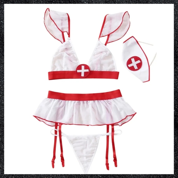 Dazed Fantasy | Intimates & Sleepwear | Red White Naughty Nurse Cosplay ...